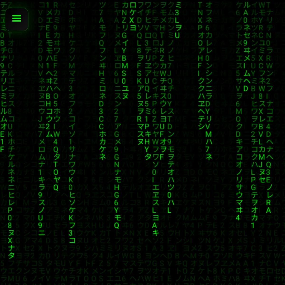 Ultimate Matrix Code Rain Simulator