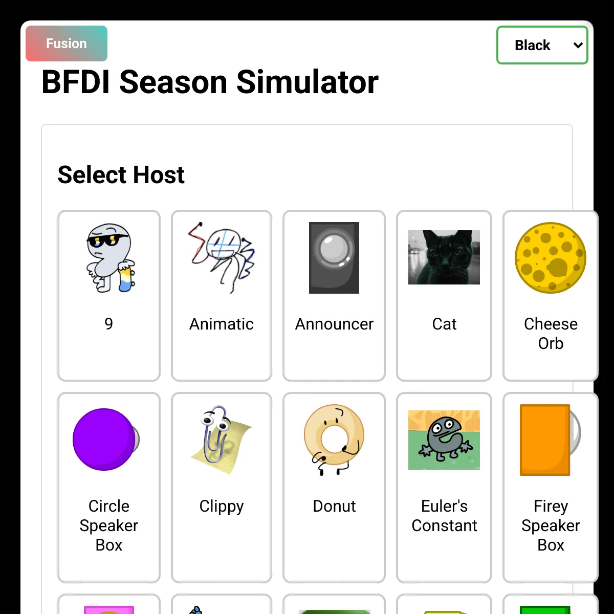BFDI Season Simulator