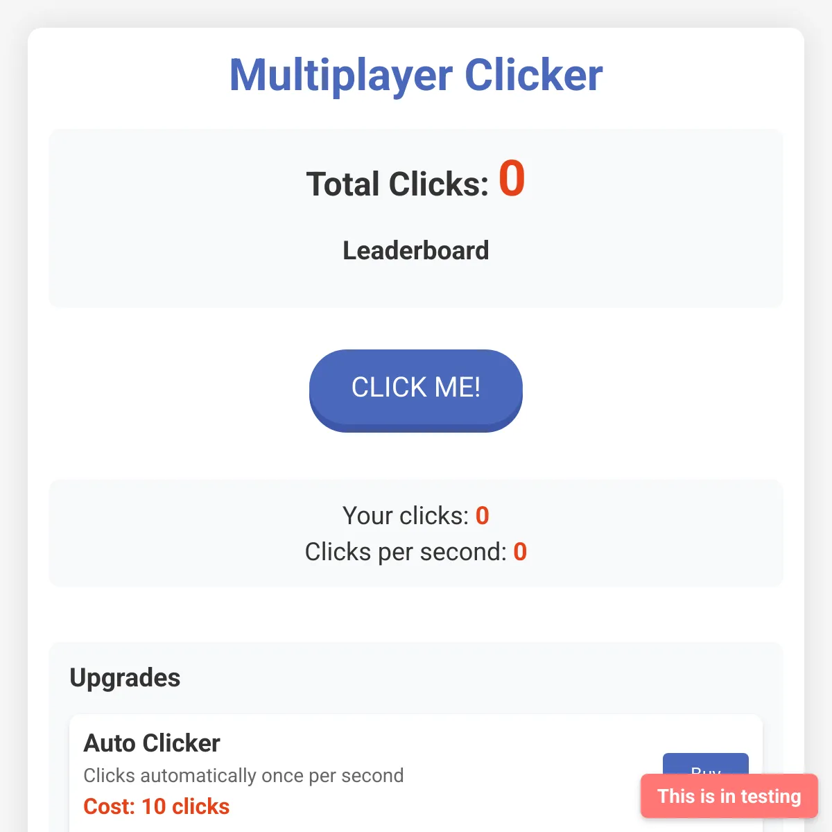 Multiplayer Clicker