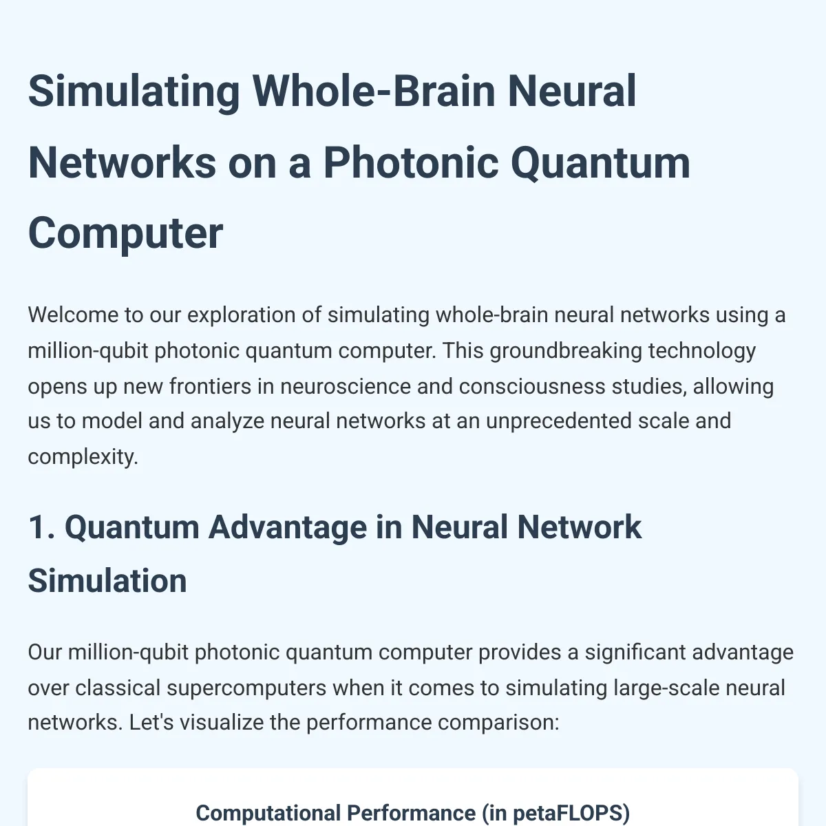 Simulating Whole-Brain Neural Networks on a Photonic Quantum Computer