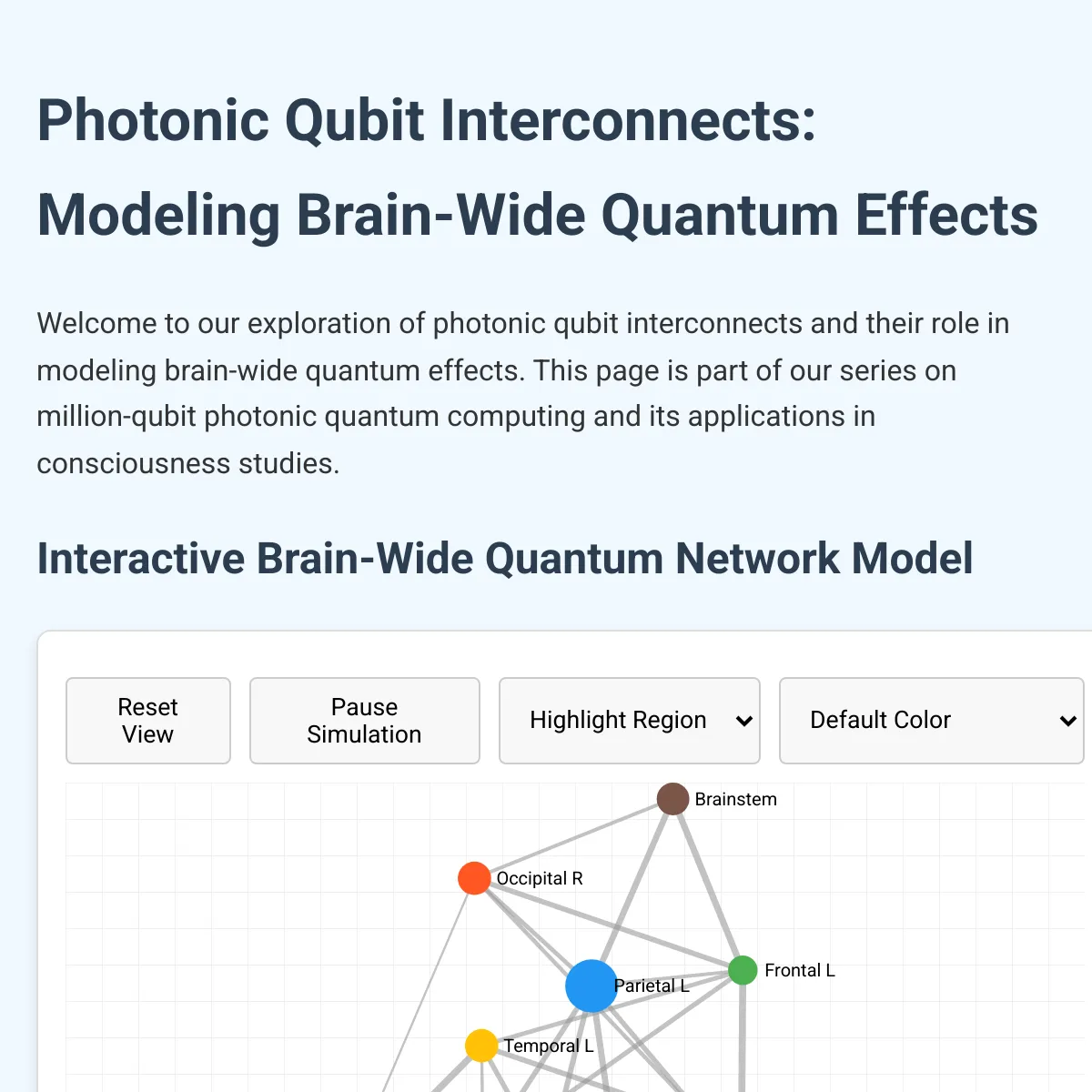 Photonic Qubit Interconnects: Modeling Brain-Wide Quantum Effects