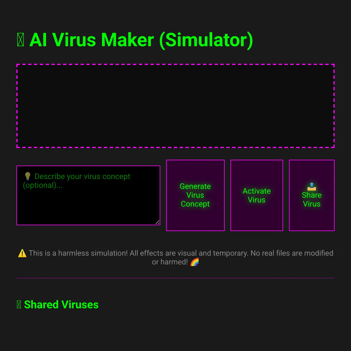 AI Virus Simulator