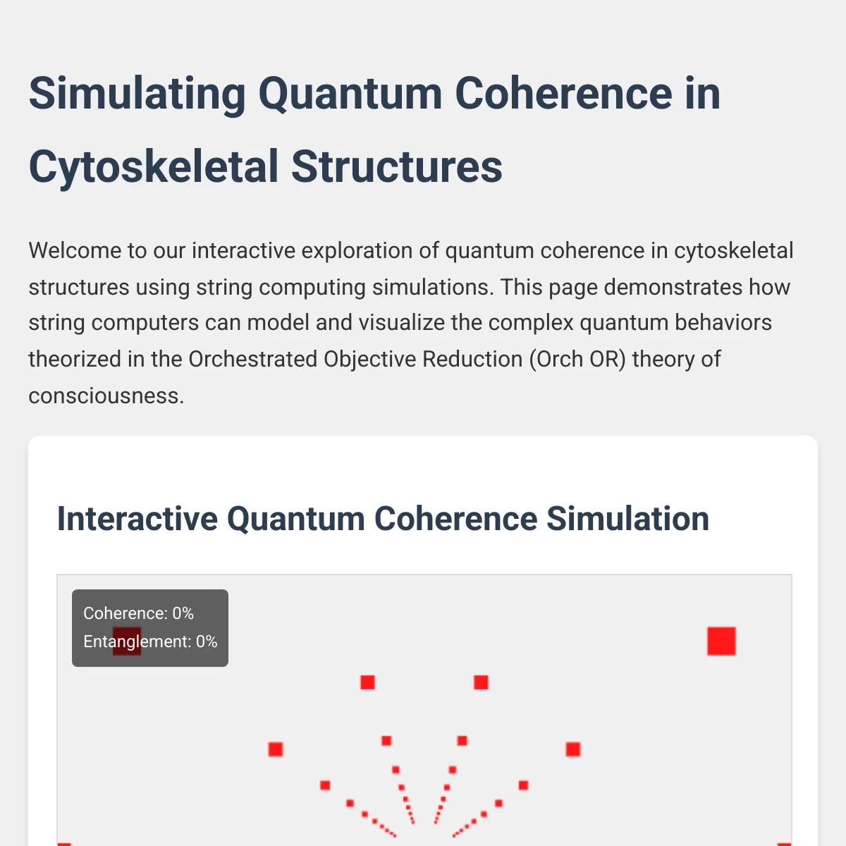 Simulating Quantum Coherence in Cytoskeletal Structures