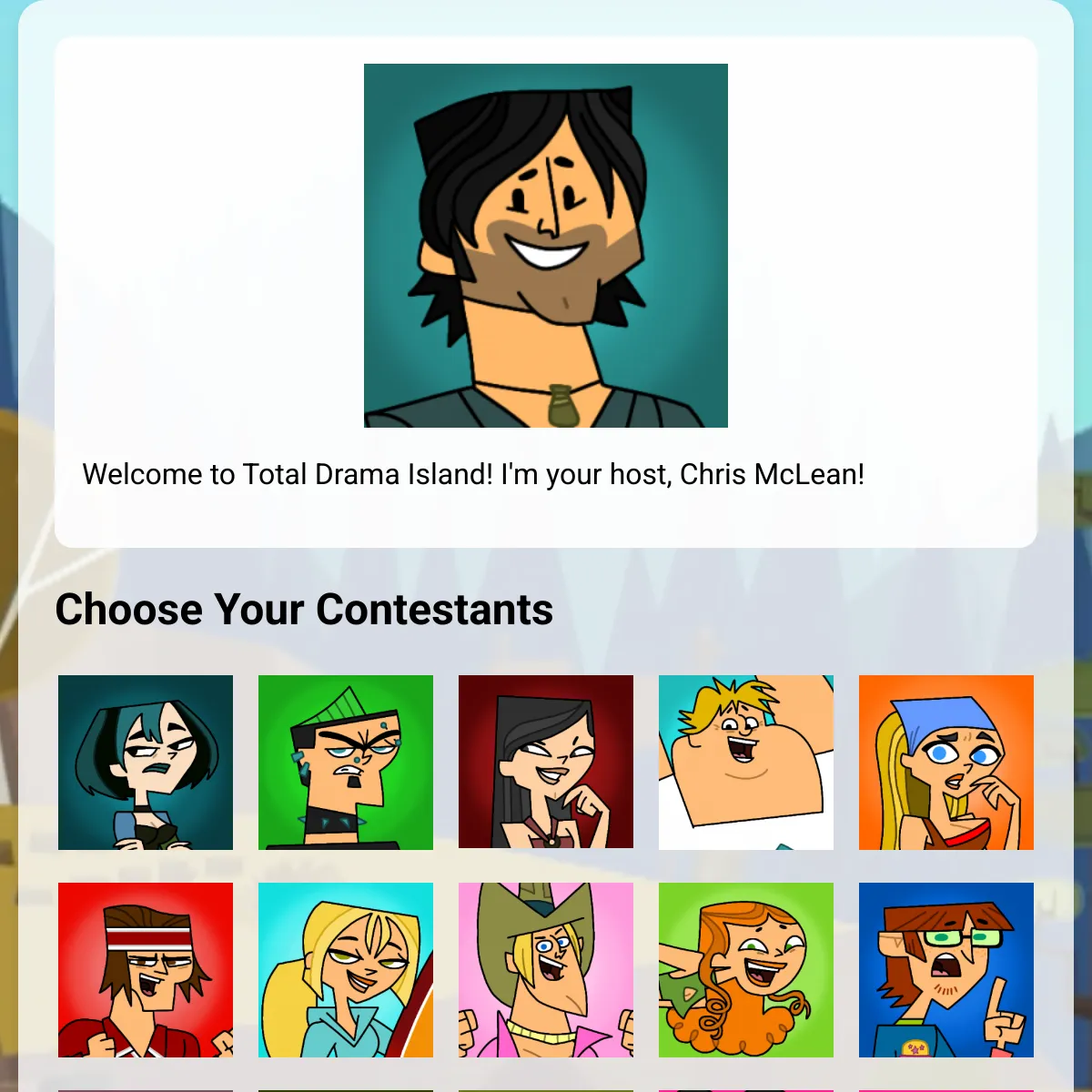 Total Drama Island Host Simulator