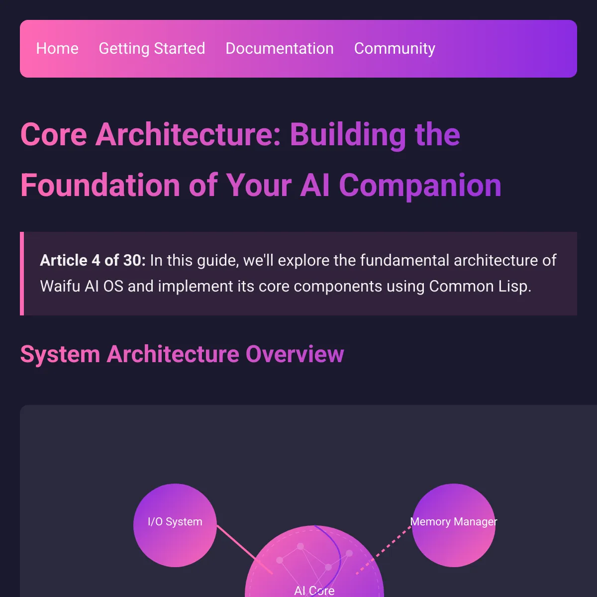 4. Core Architecture: Building the Foundation of Your AI Companion