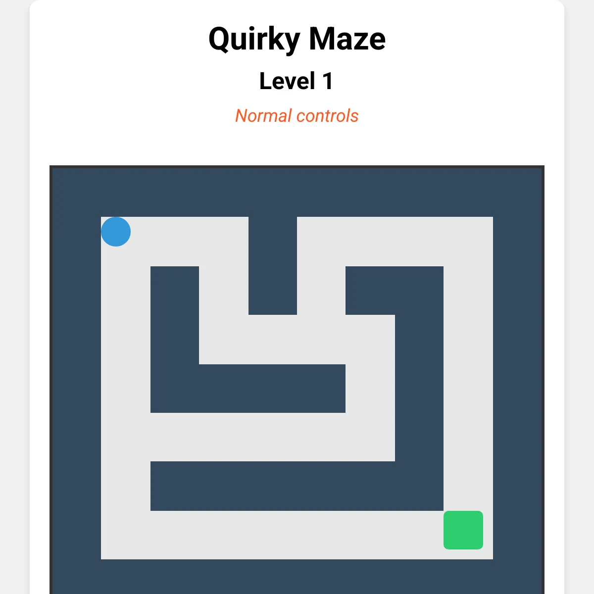 Quirky Maze Game