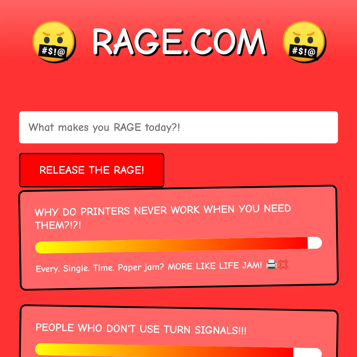 RAGE.COM - Where Everything is Infuriating!