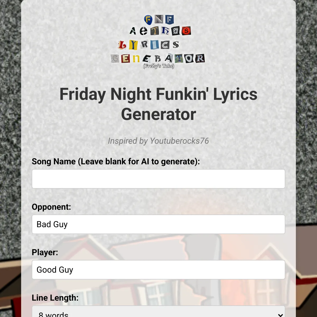 FNF' Aethos Lyrics Generator — Frelly's Take