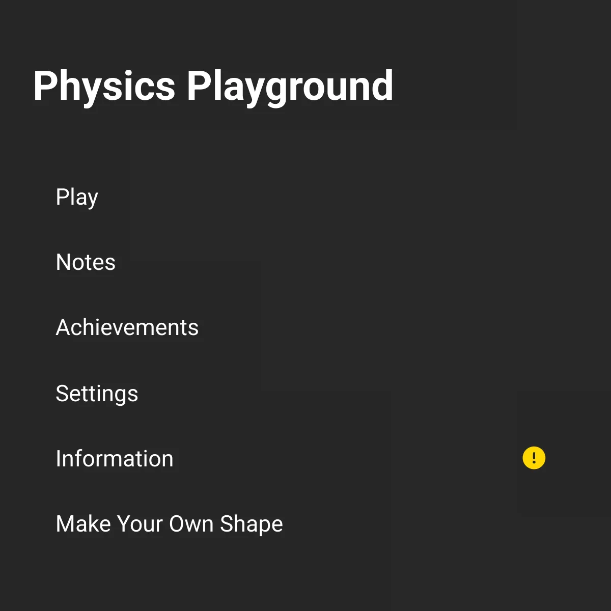 Physics Playground (Comment your ideas)