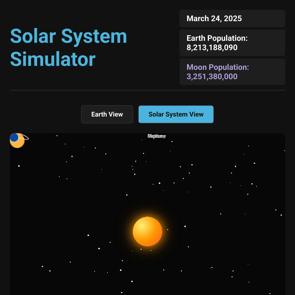 Earth Event Simulator