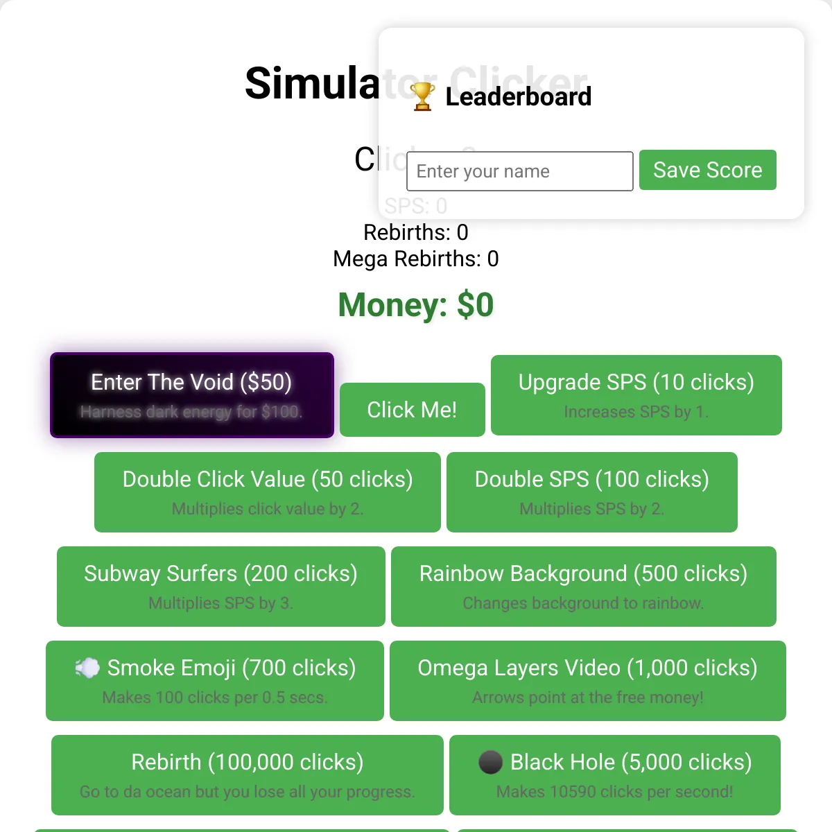 Simulator Clicker