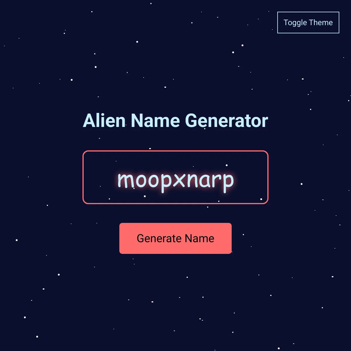 Alien Name Generator
