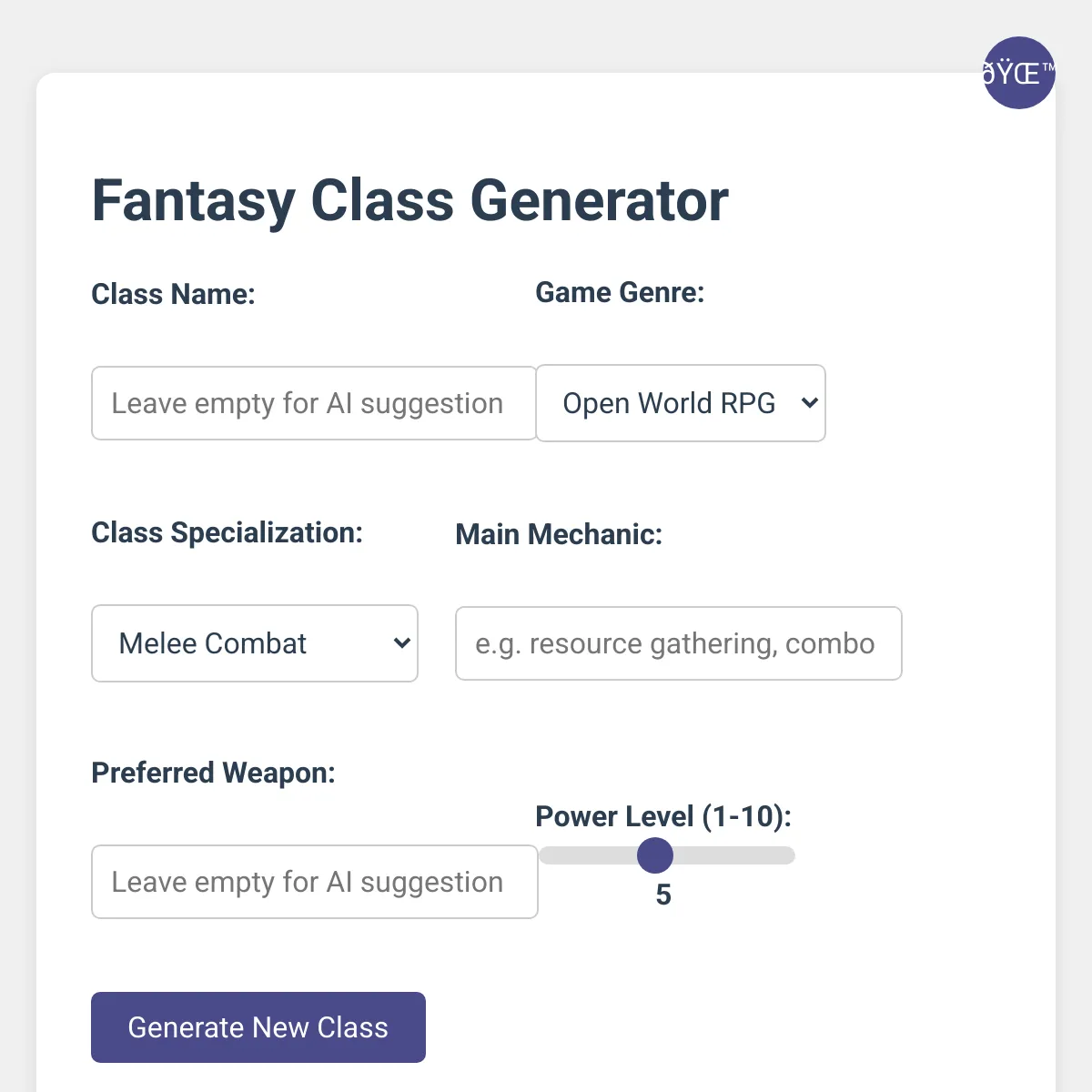 Class Generator