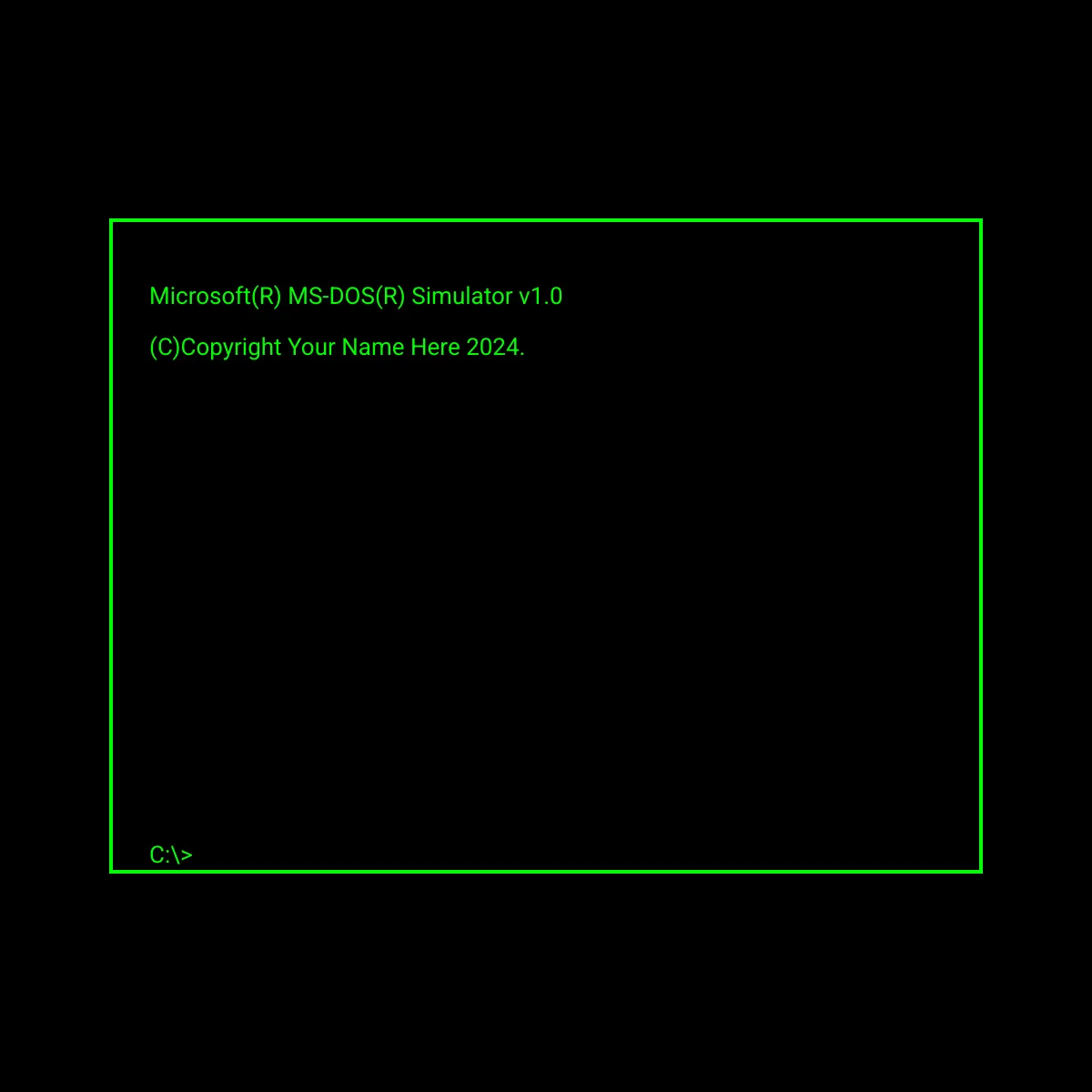 MS DOS Simulator