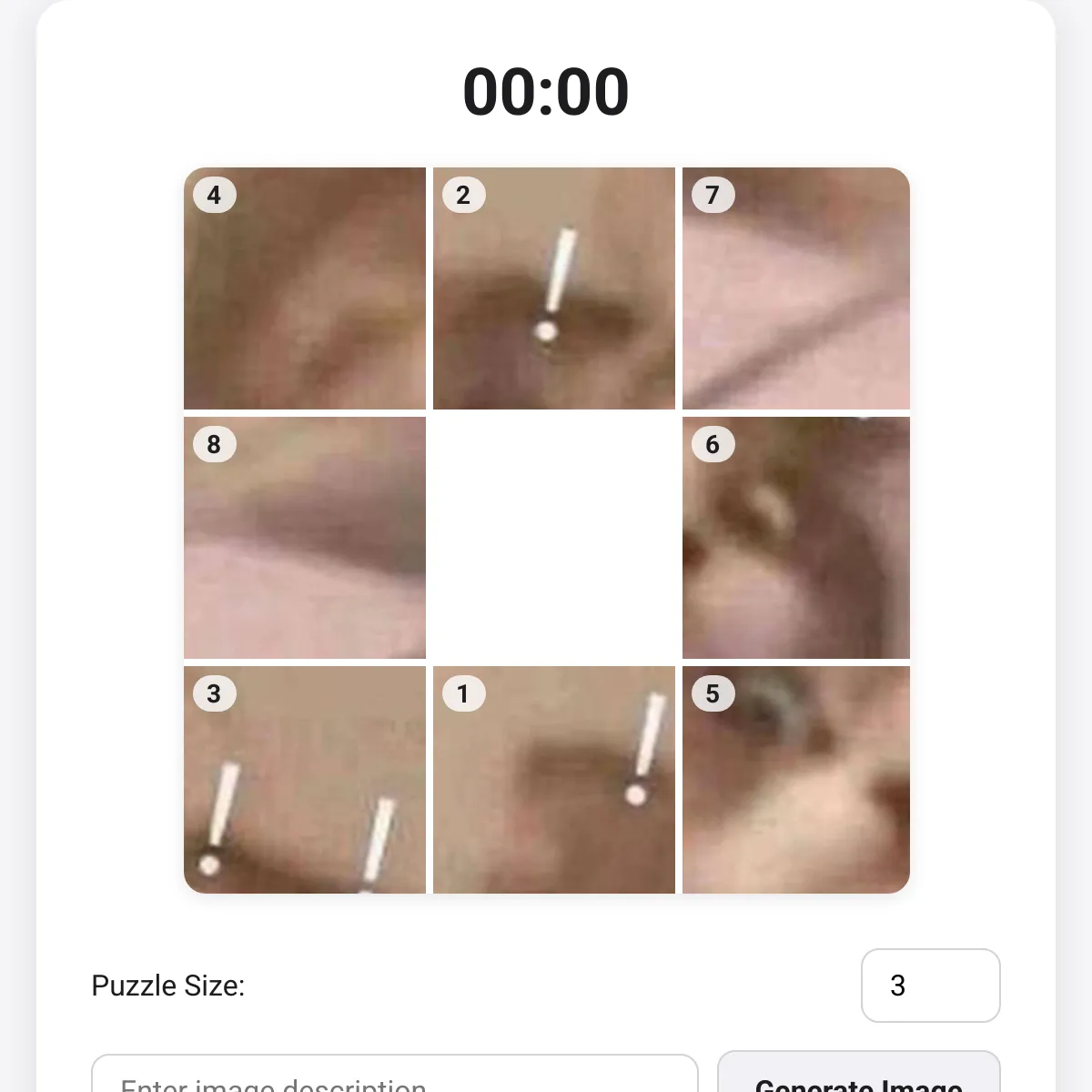 Custom Image Sliding Puzzle