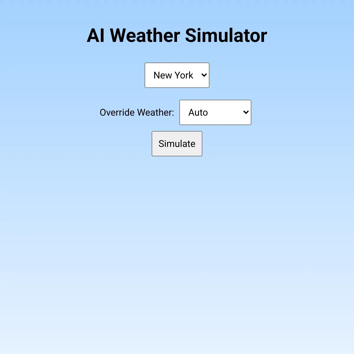 AI Weather Simulator