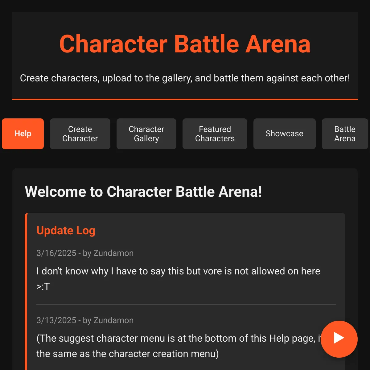 Character Battle Arena