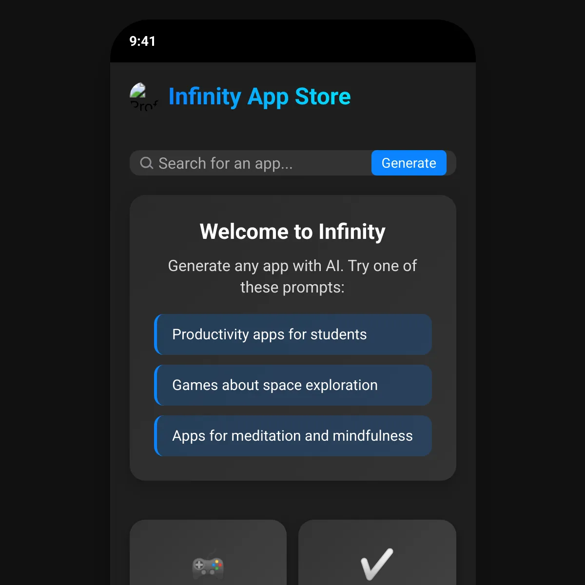 Infinity App Store