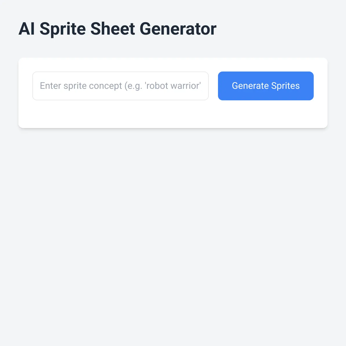 AI Sprite Sheet Generator