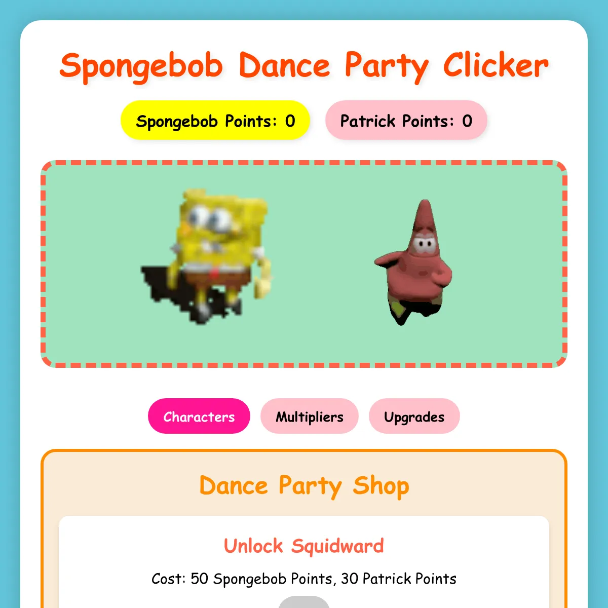 Spongebob Dance Party Clicker