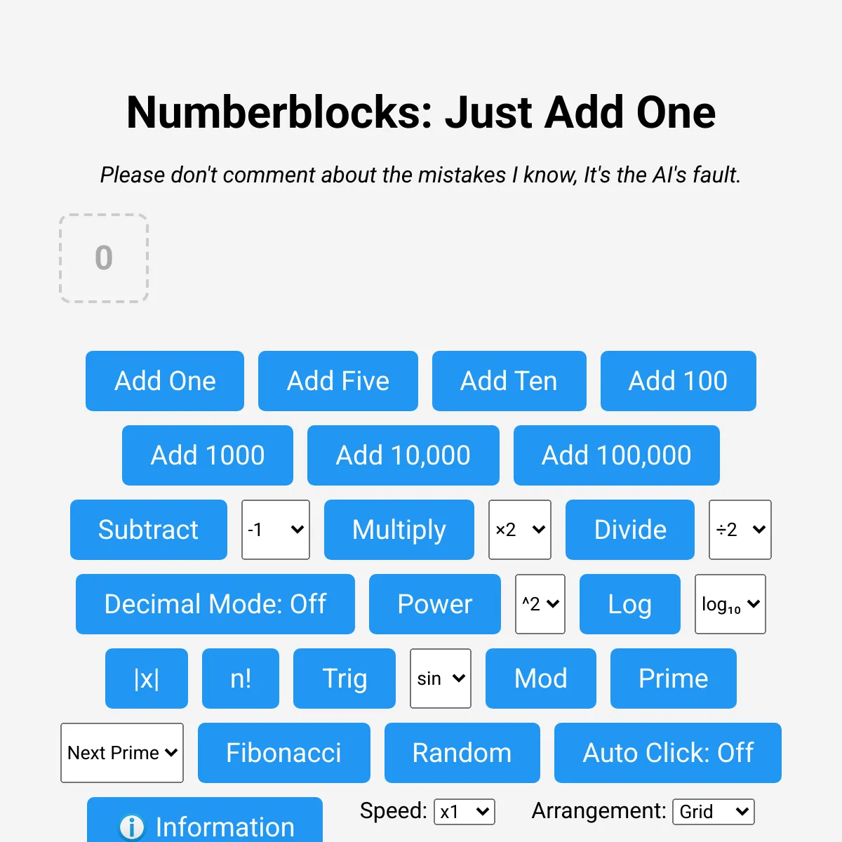 Numberblocks: Just Add One
