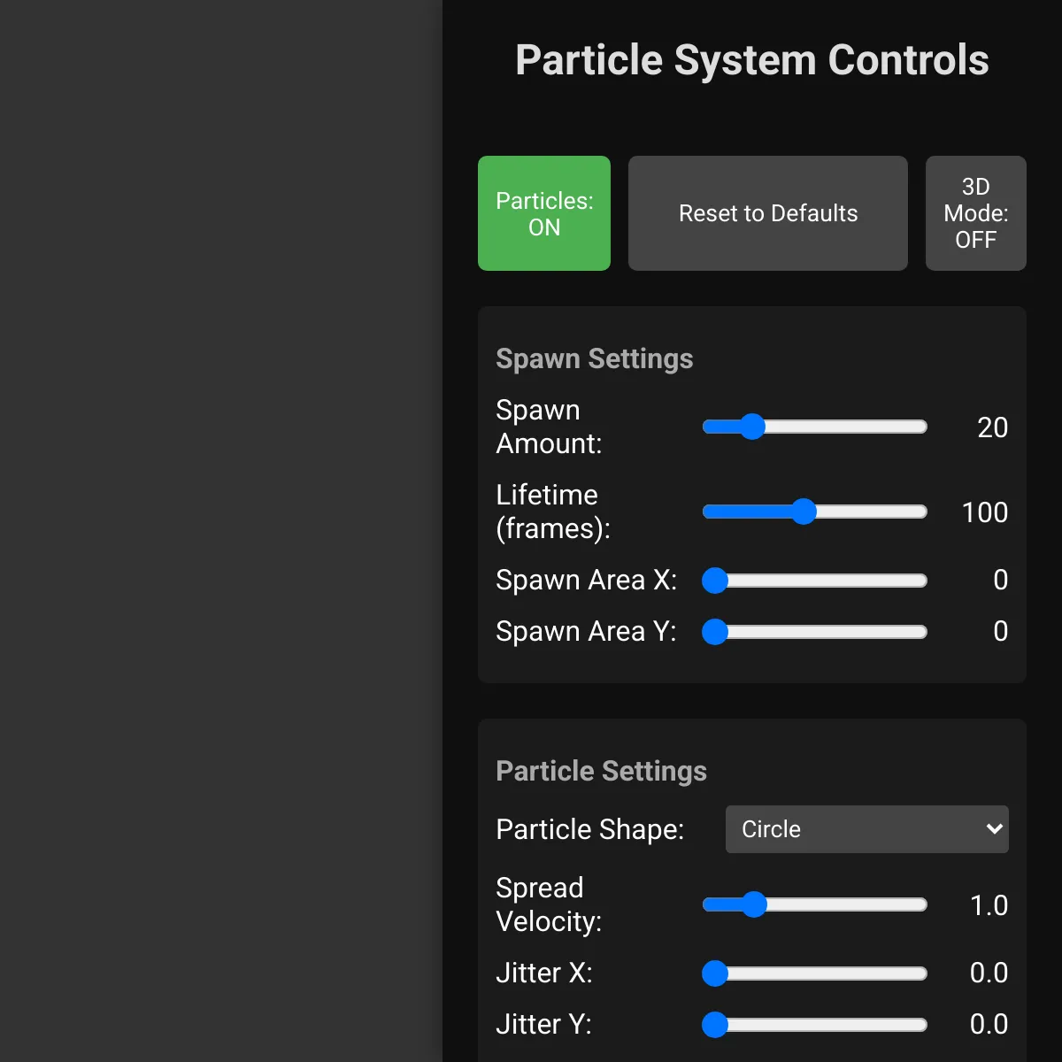 Customizable Particle System