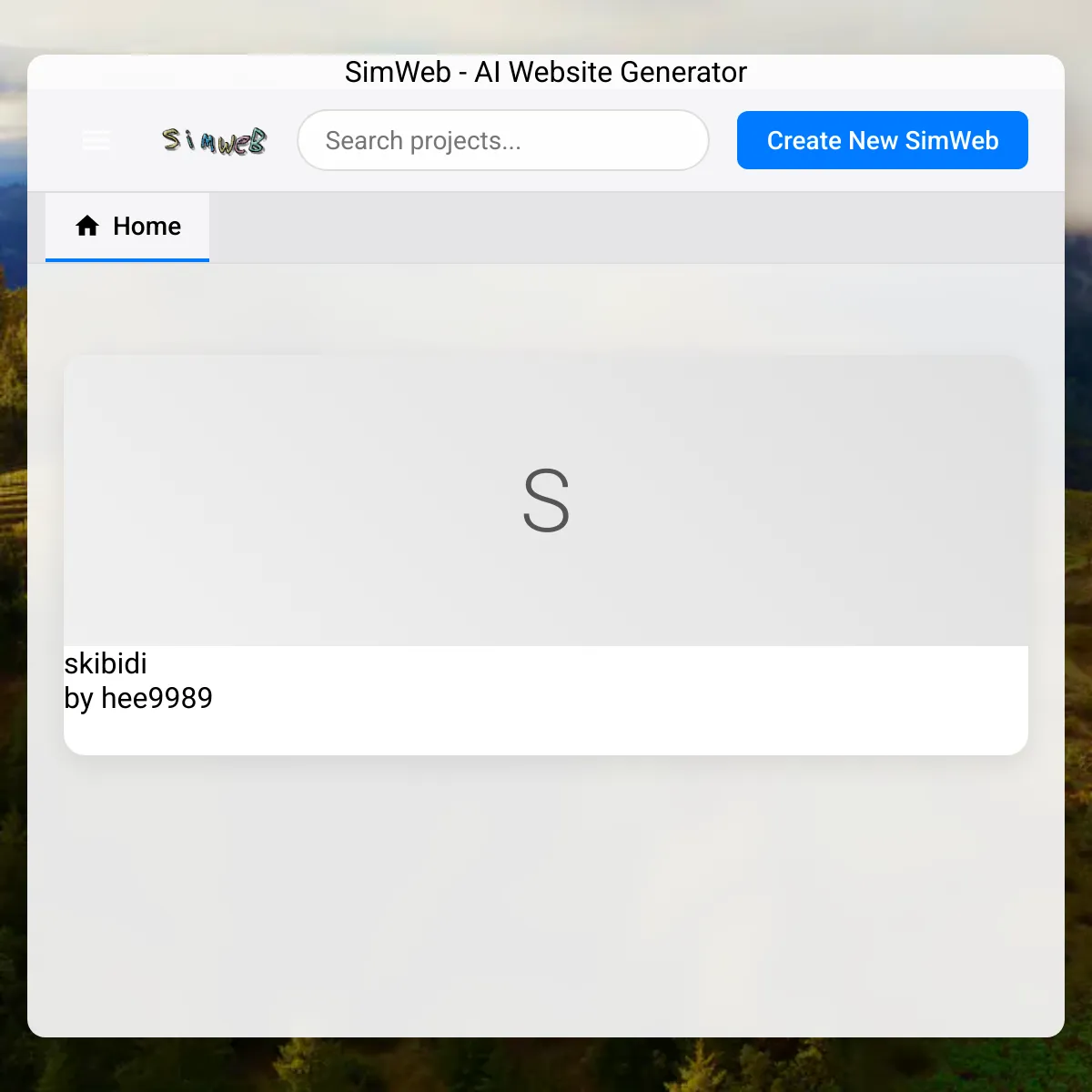 SimWeb - AI Website Generator