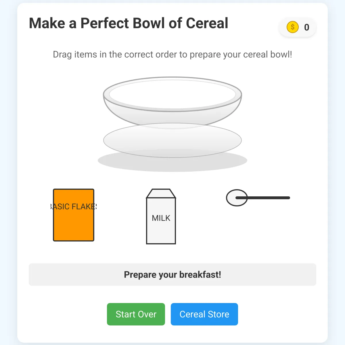 Cereal Breakfast Game