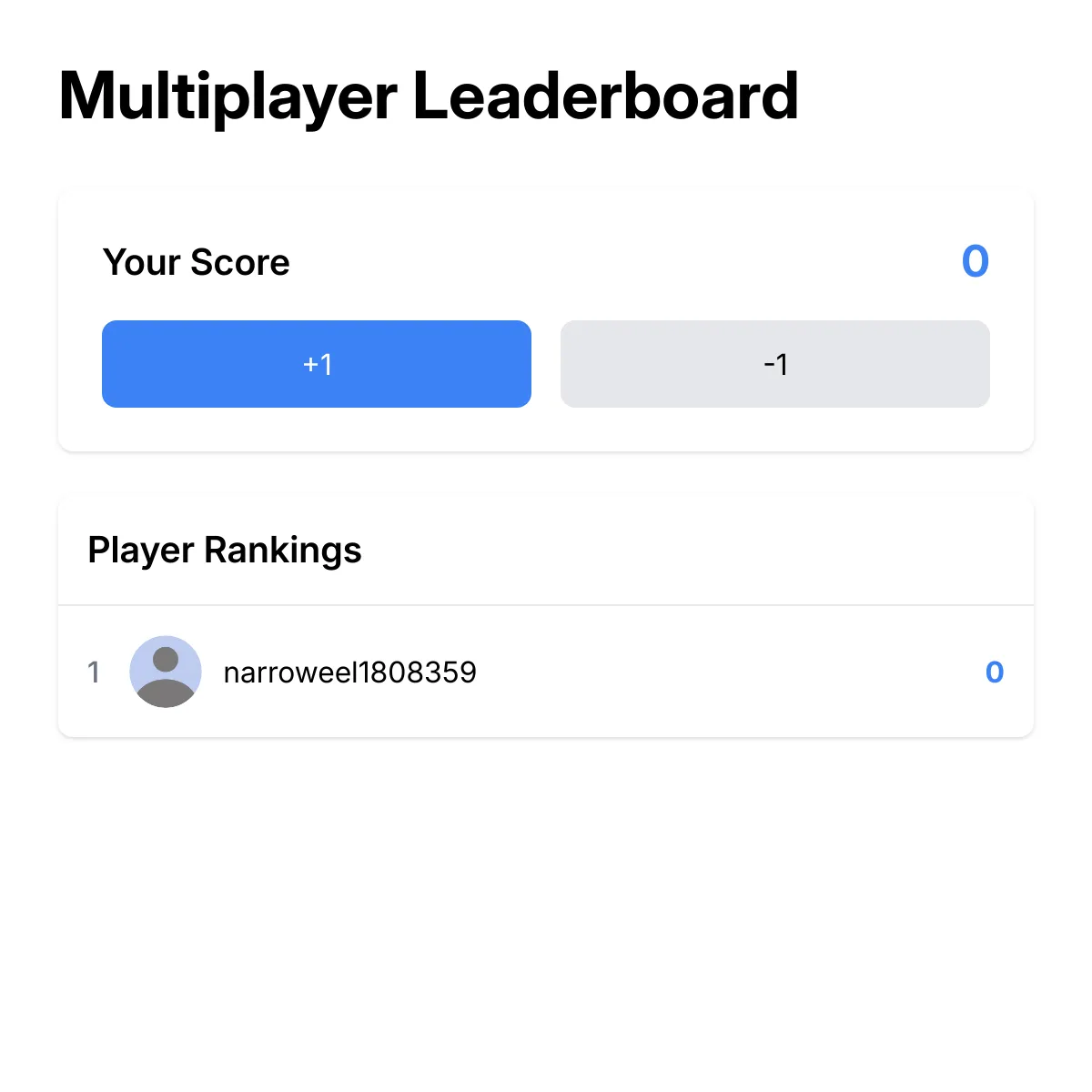 Multiplayer Leaderboard
