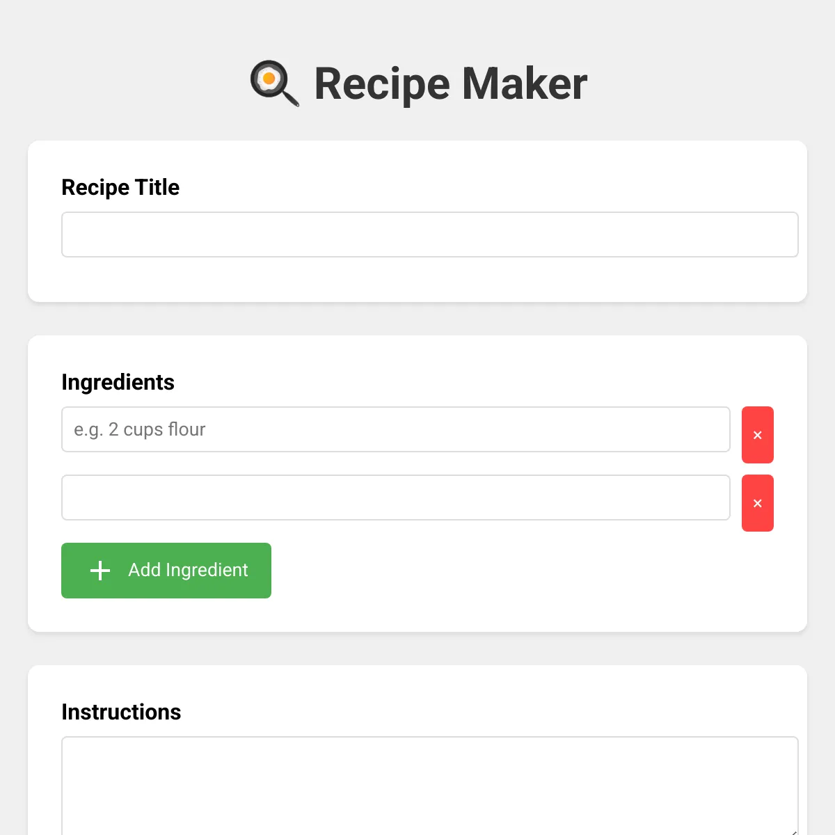 Recipe Maker