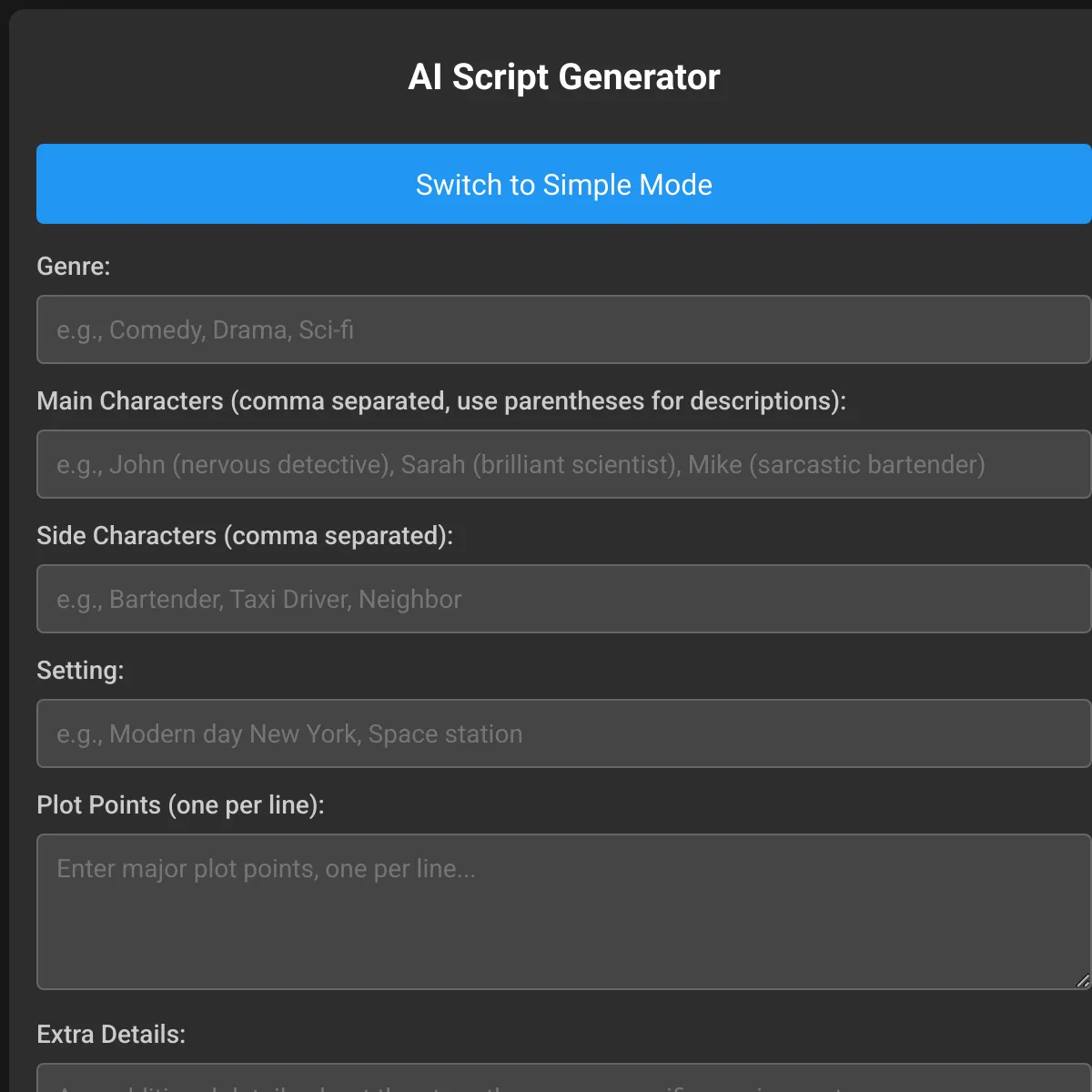 AI Script Generator