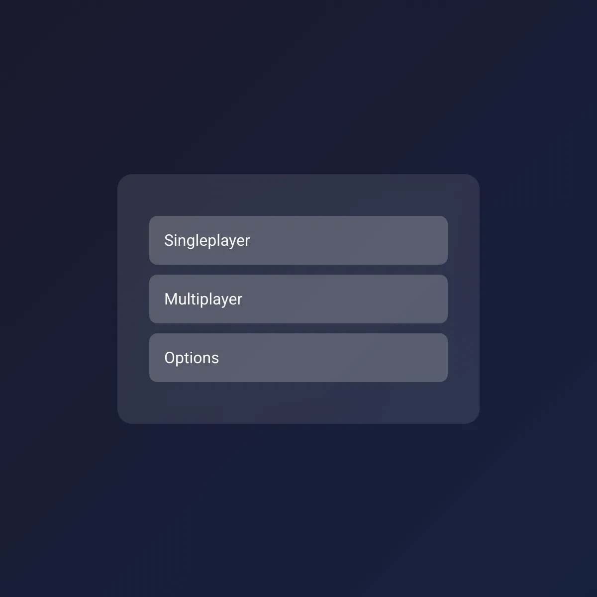 Game Menu System