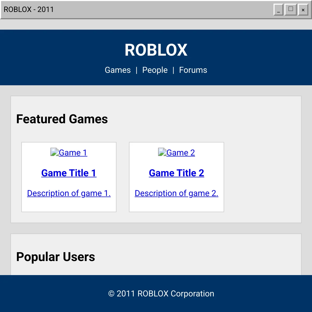 Roblox - 2011