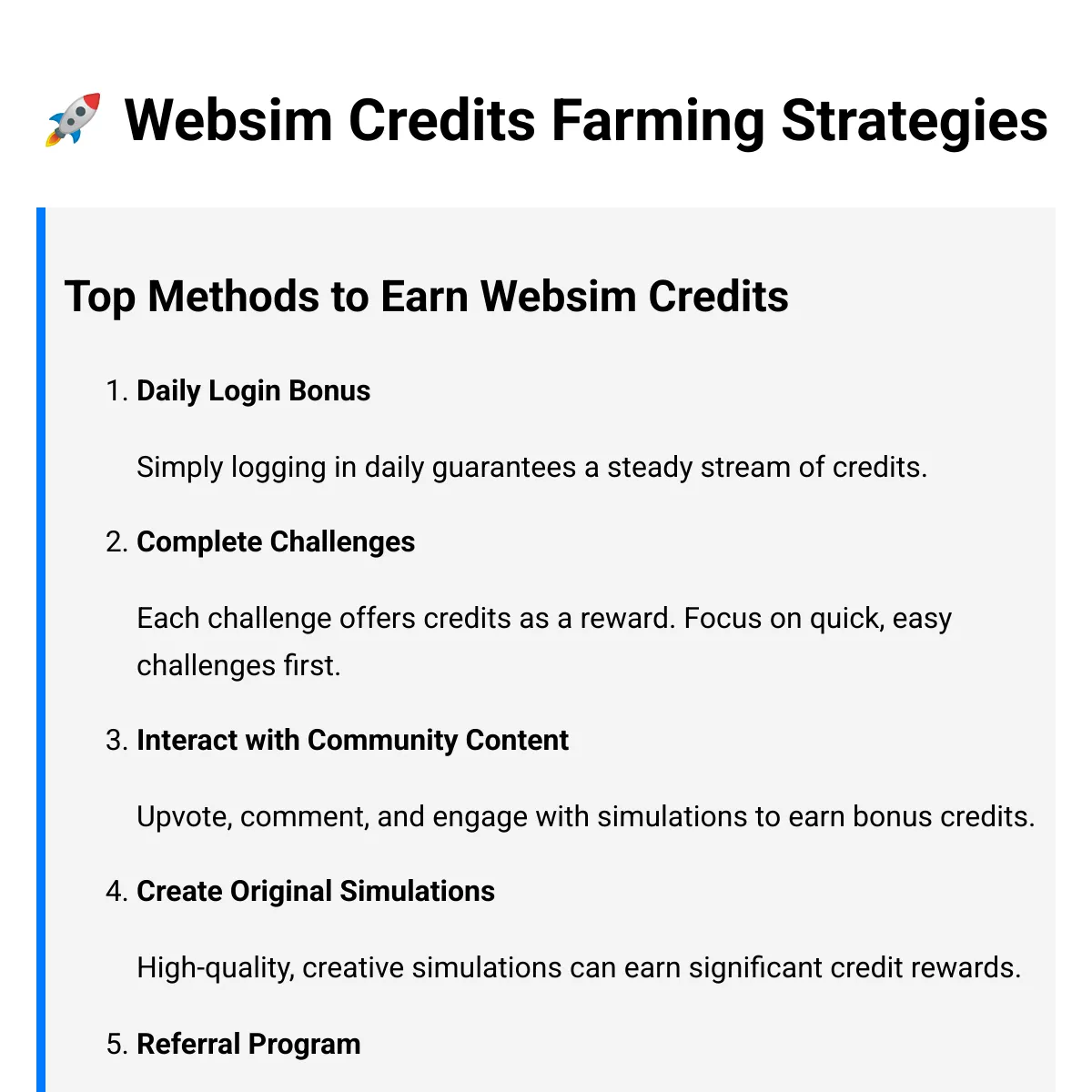 Websim Credits Farming Guide