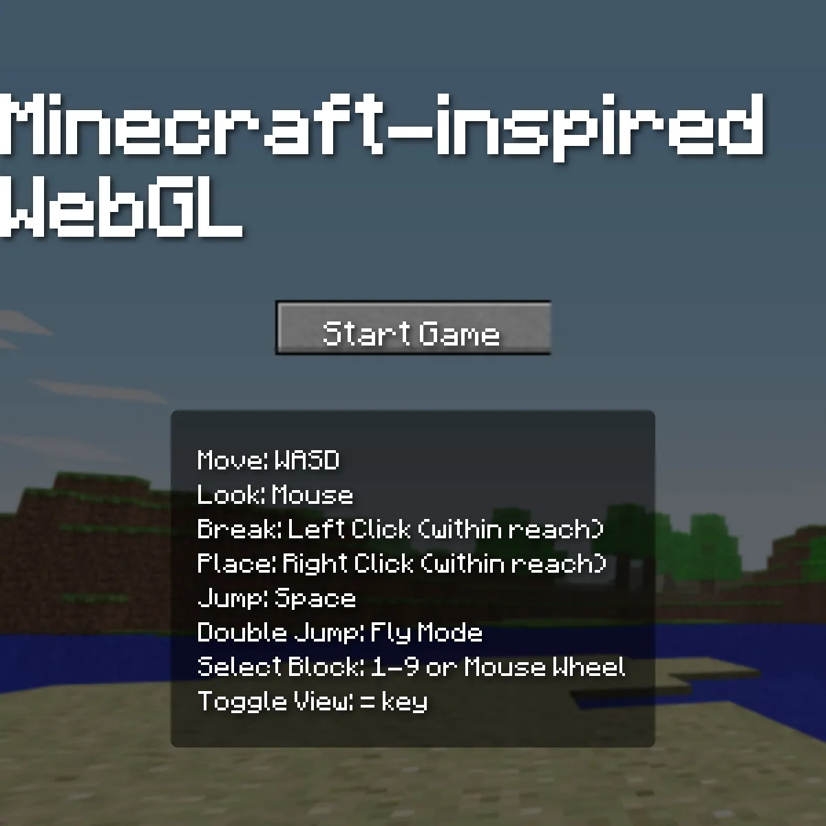 Minecraft-inspired WebGL Experience