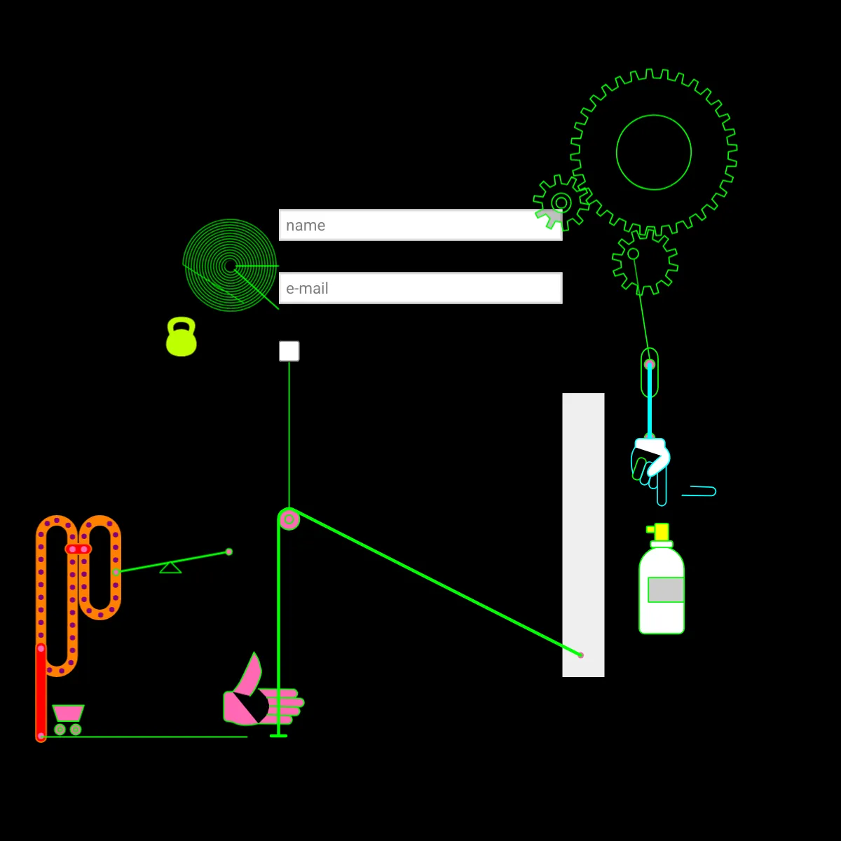 Interactive Home login page