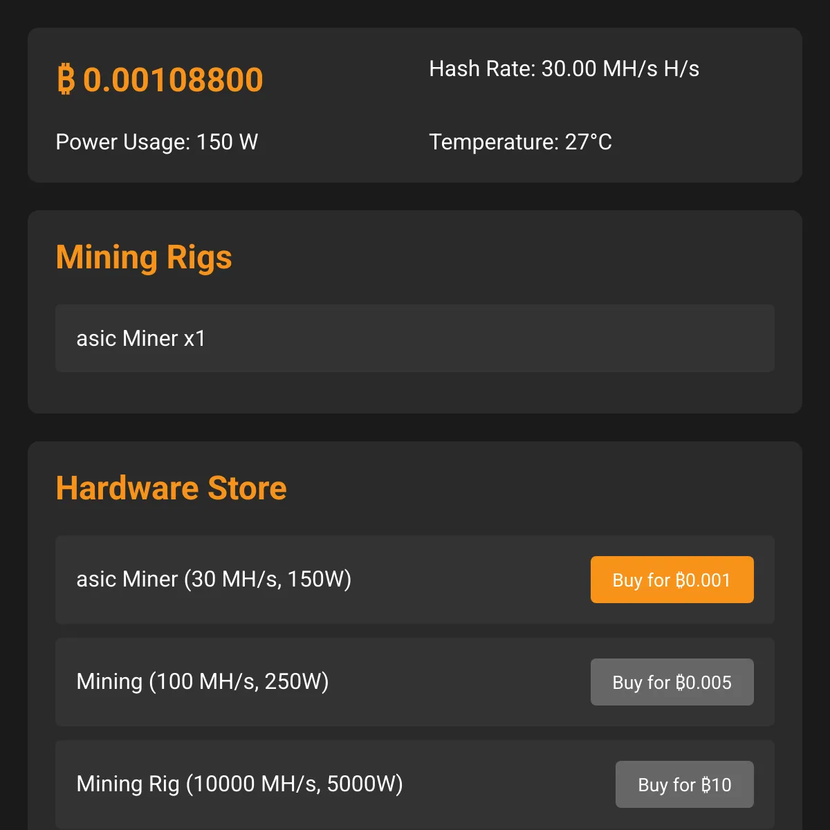 Bitcoin Mining Simulator