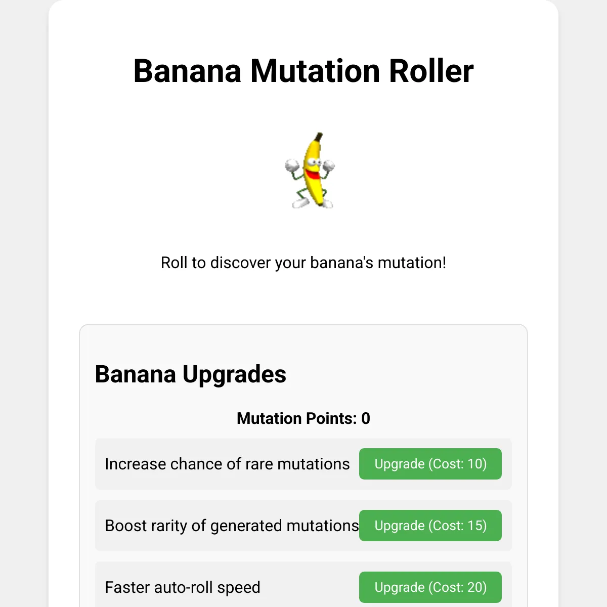 Banana Mutation Roller