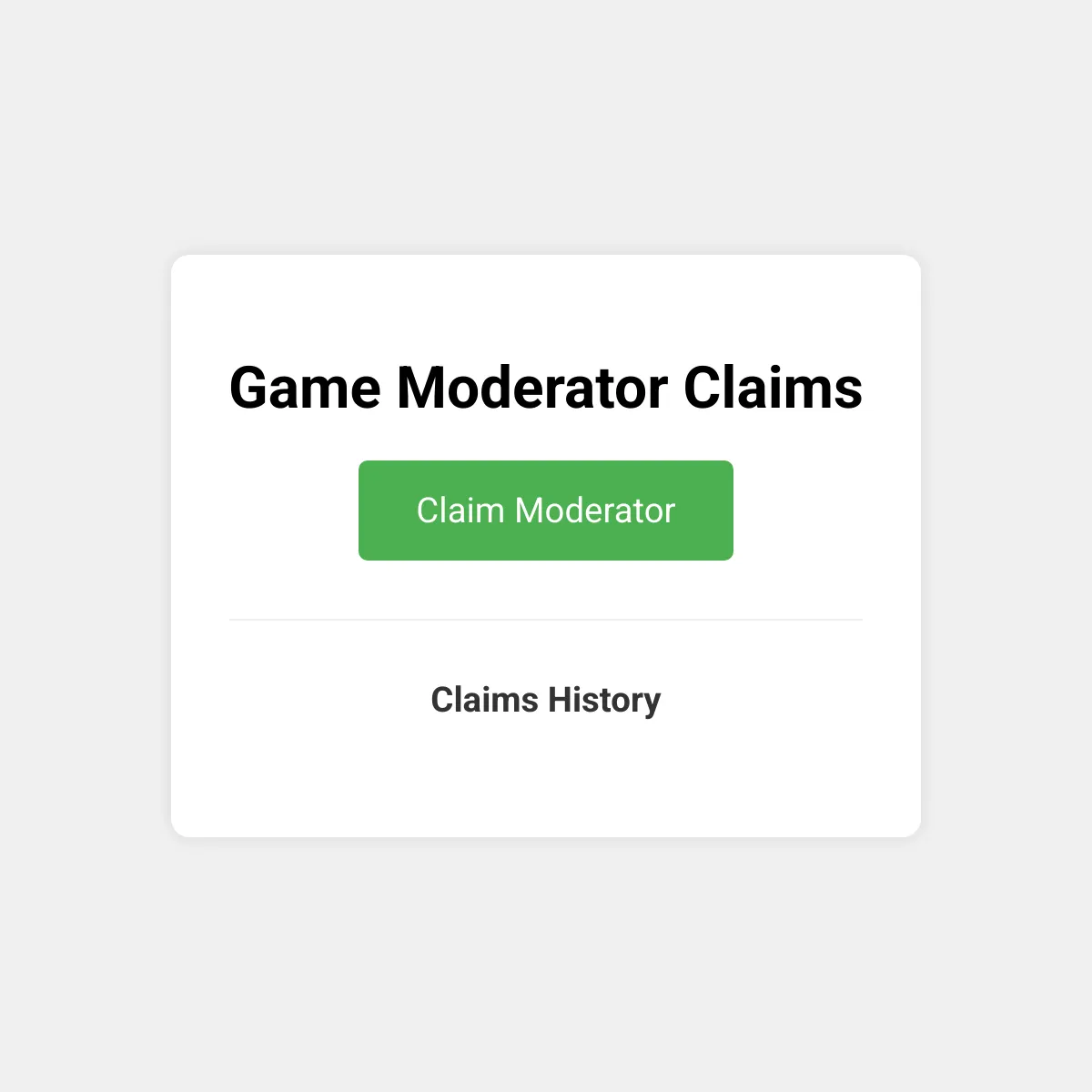 Moderator Claims