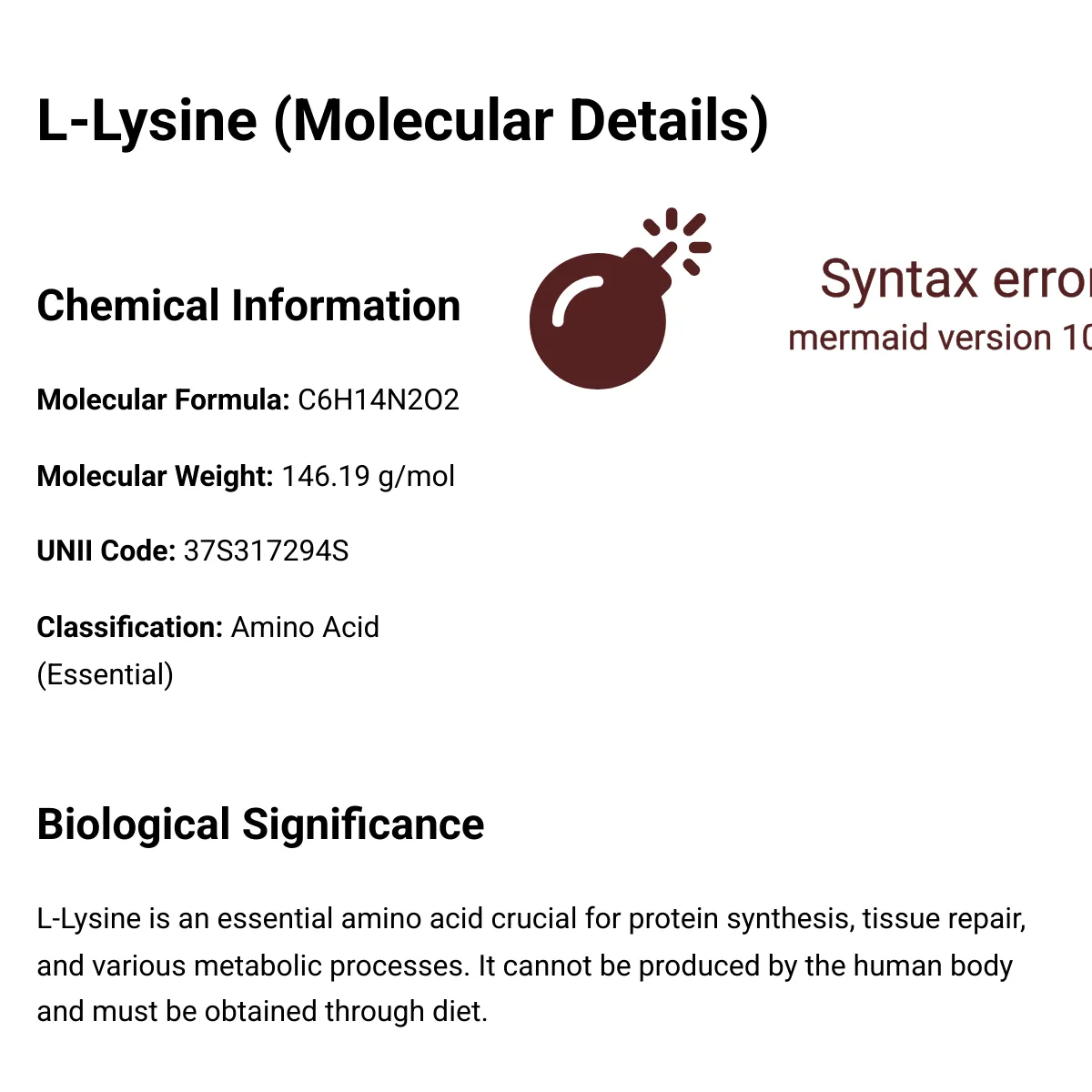 L-Lysine Molecule