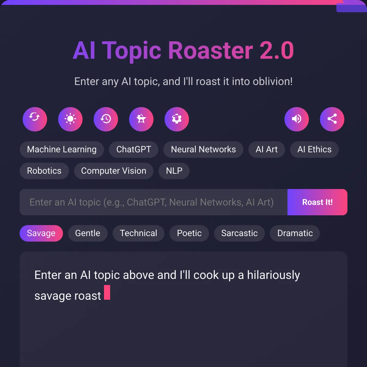 AI Model Roaster - AMR