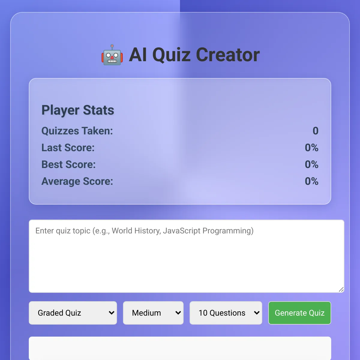 AI Quiz Creator