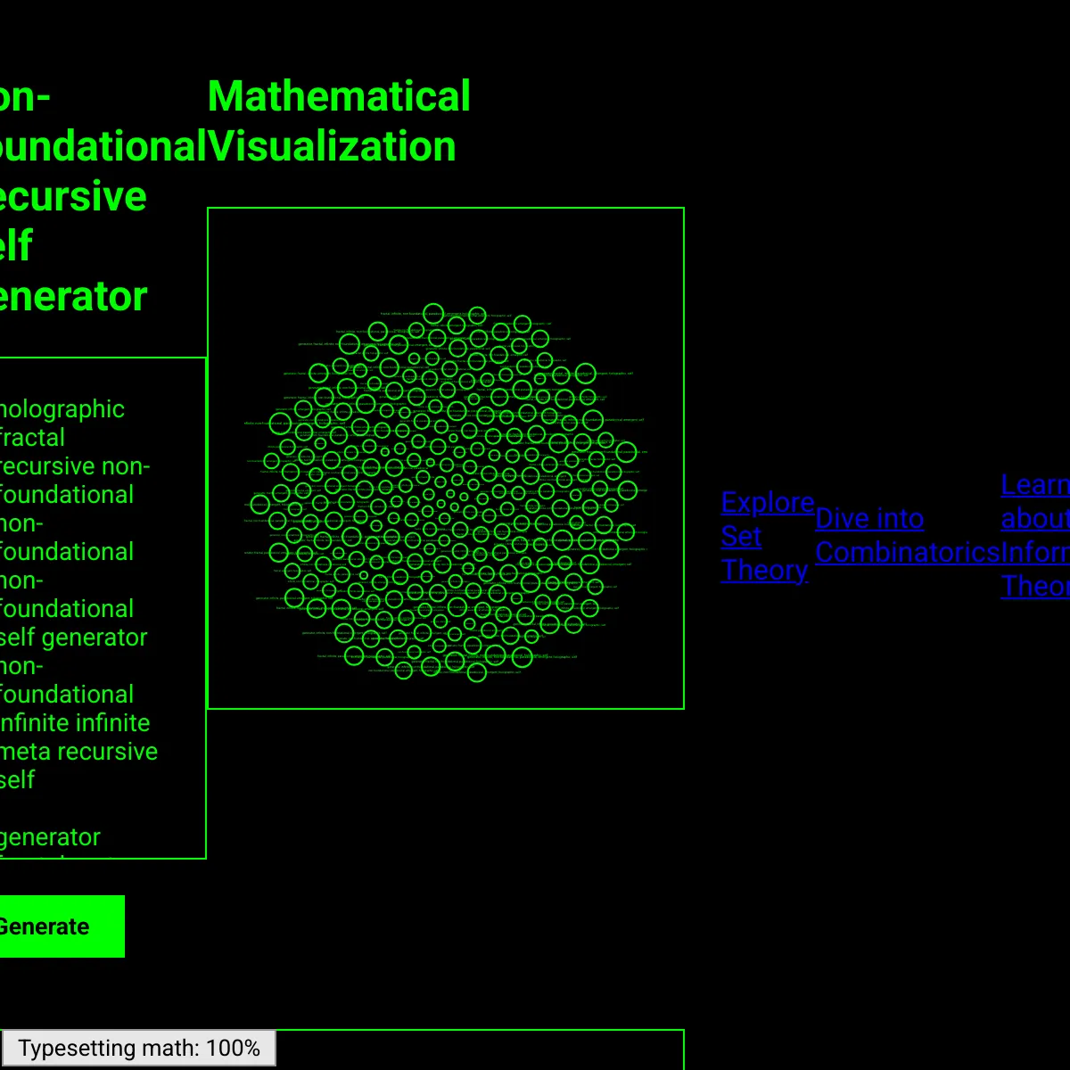 Goertzel V1 - non foundational recursive self generator