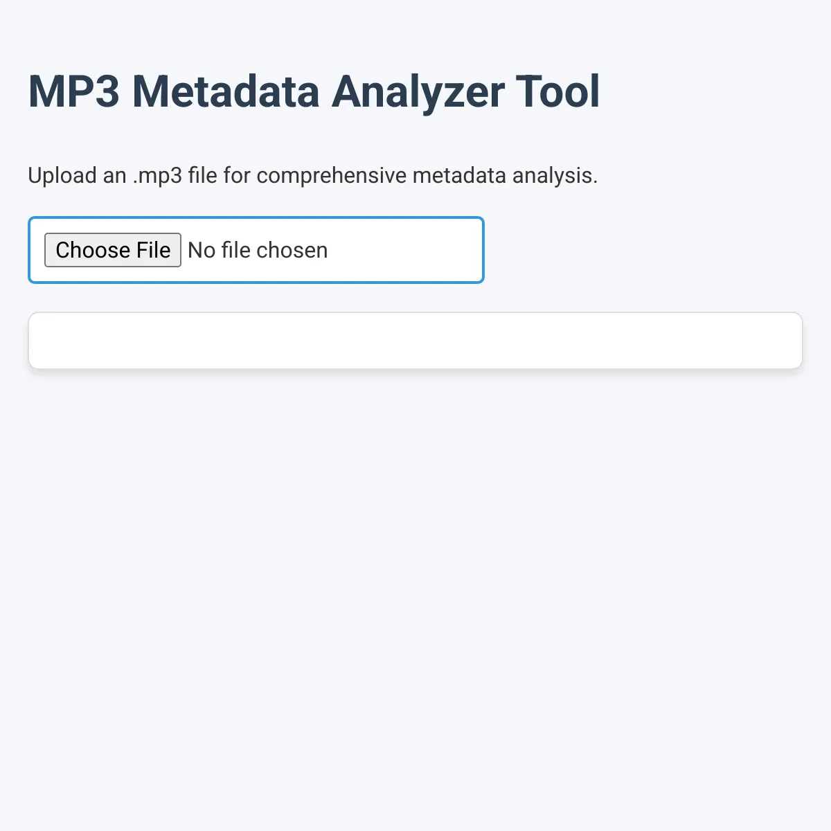MP3 Metadata Analyzer Tool #OGapps
