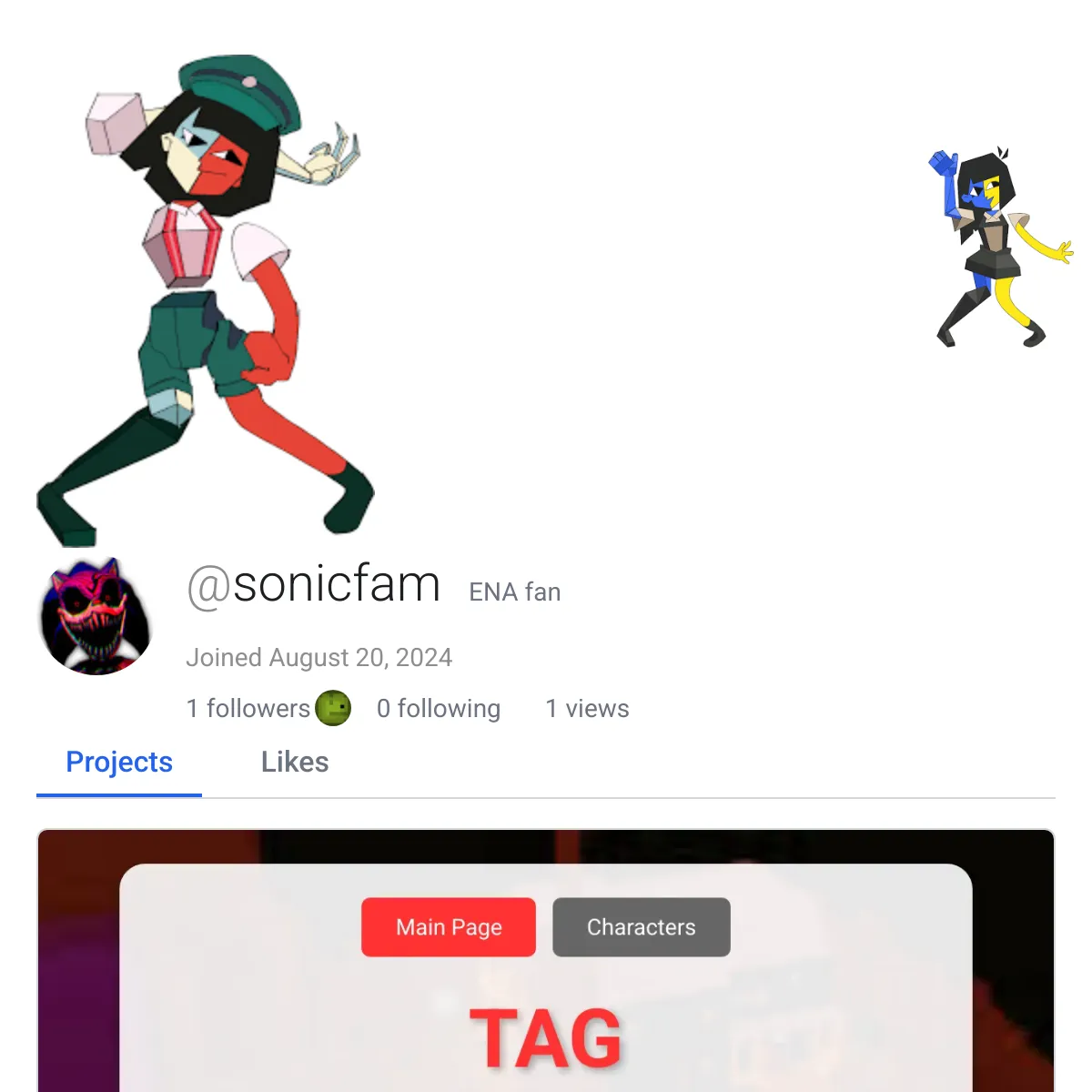 WebSim User Profile Page