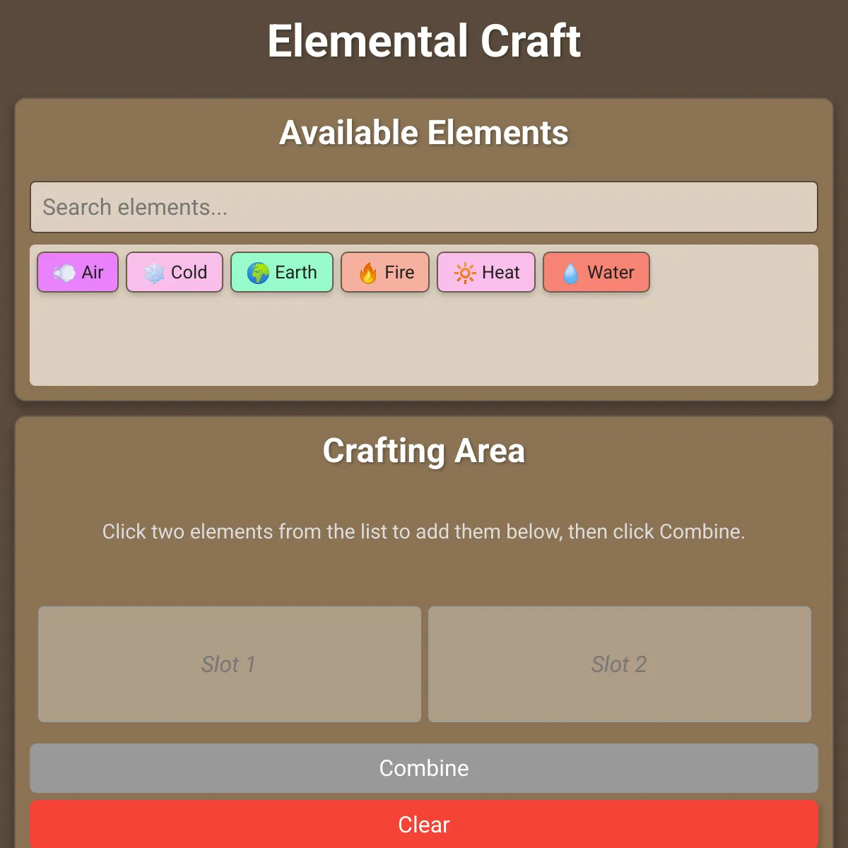 Elemental Craft
