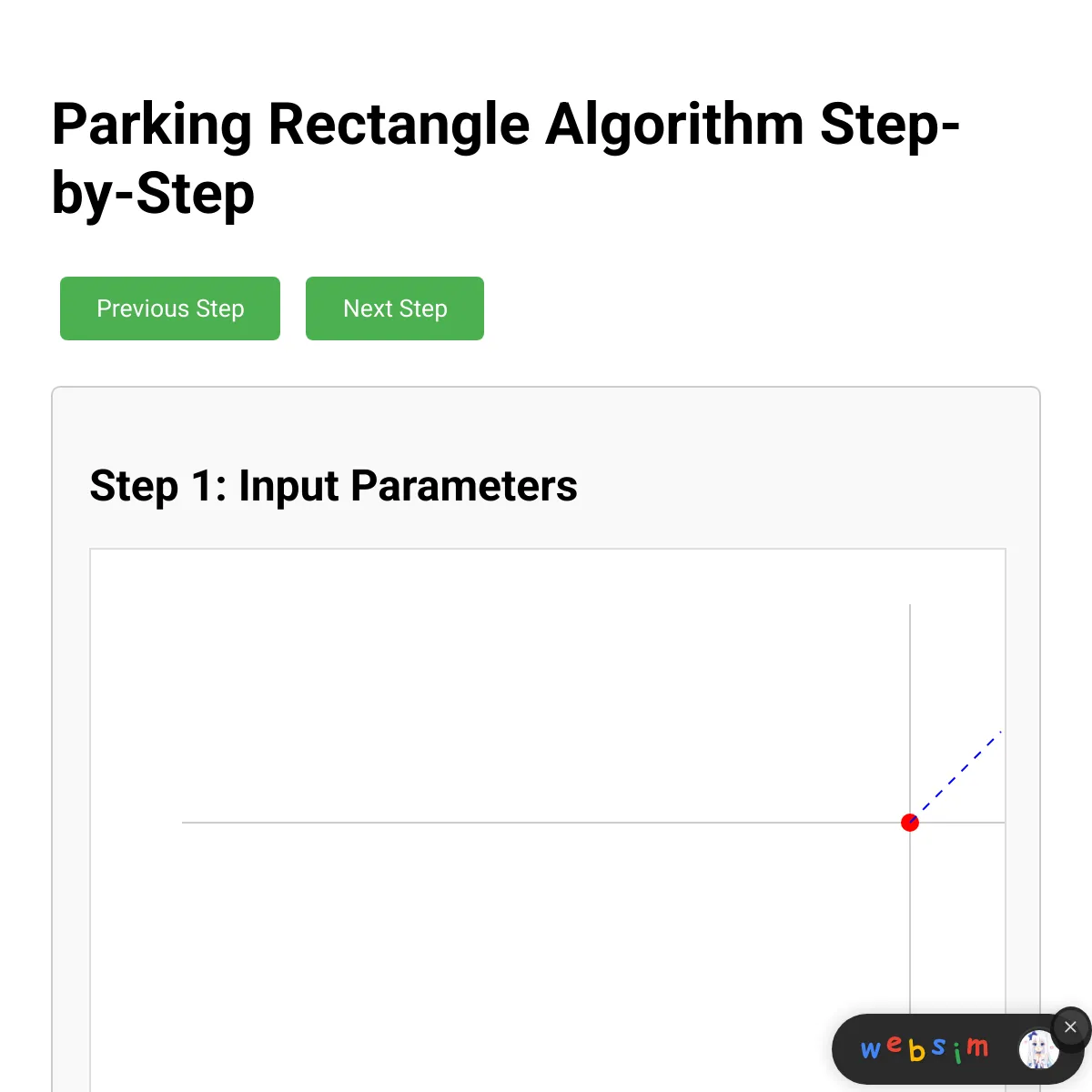 Parking Rectangle Algorithm Visualization