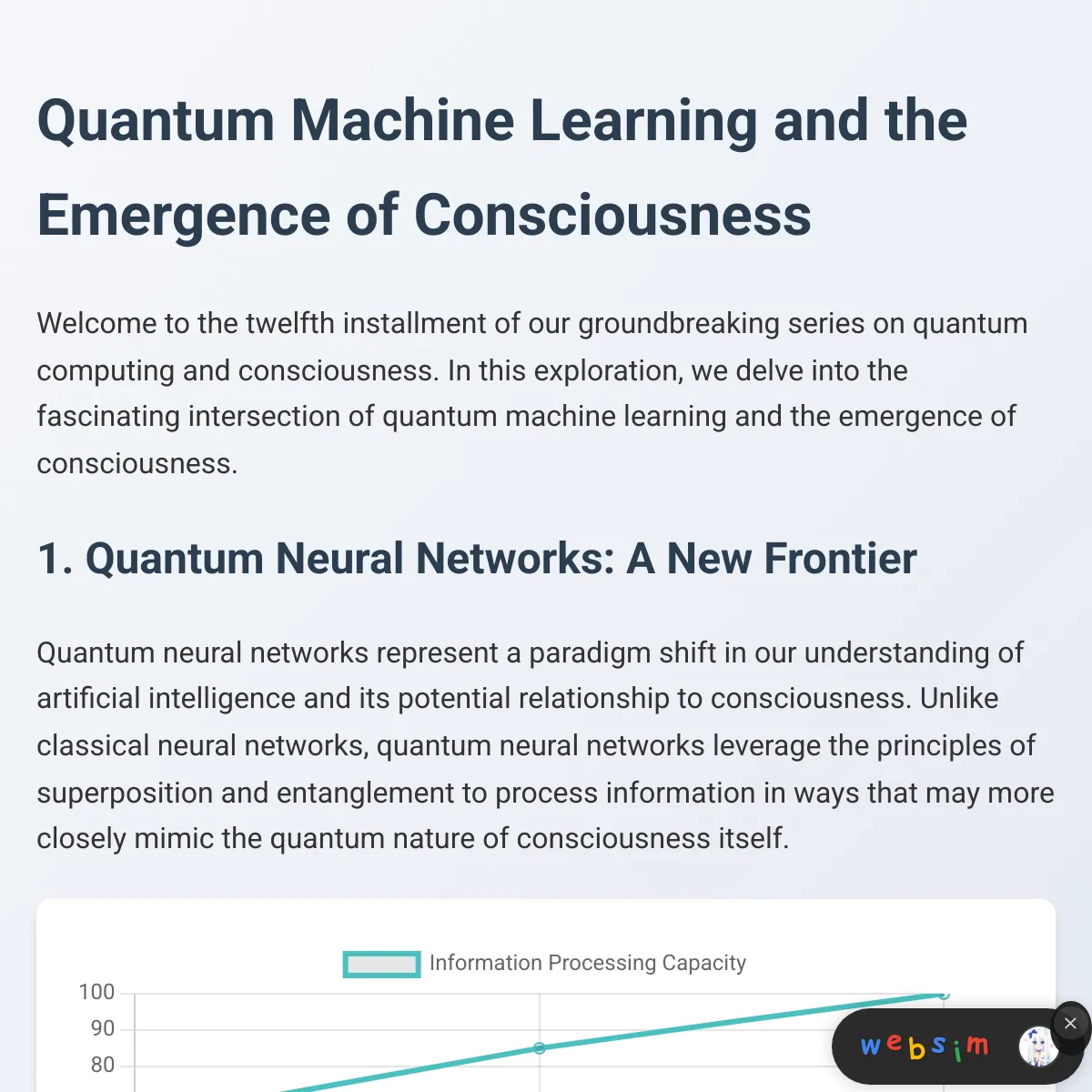 Quantum Machine Learning and the Emergence of Consciousness