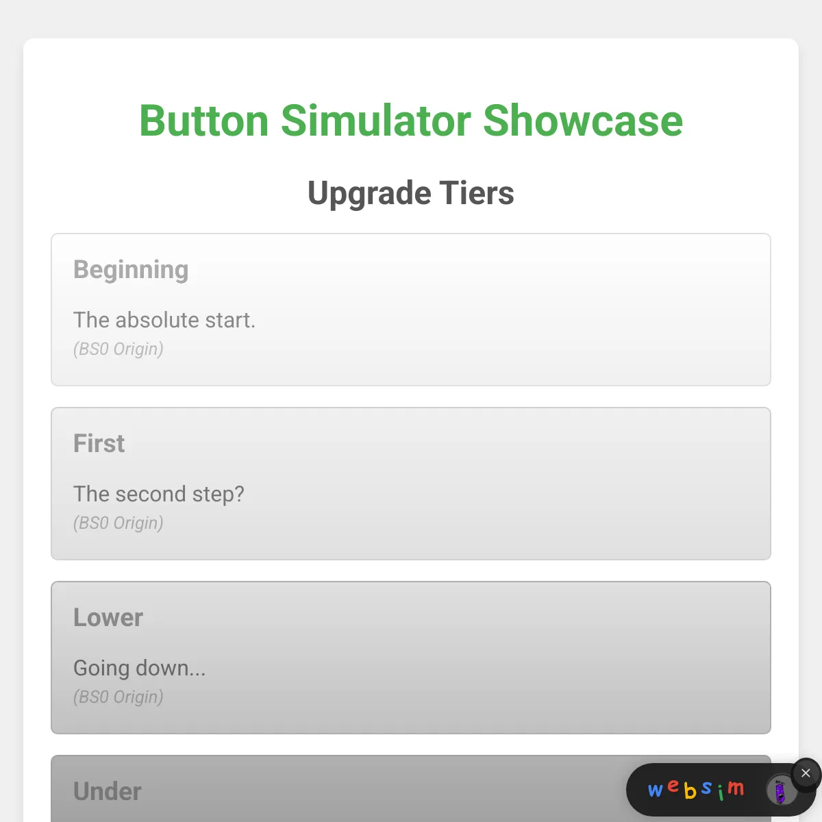 Button Simulator Showcase