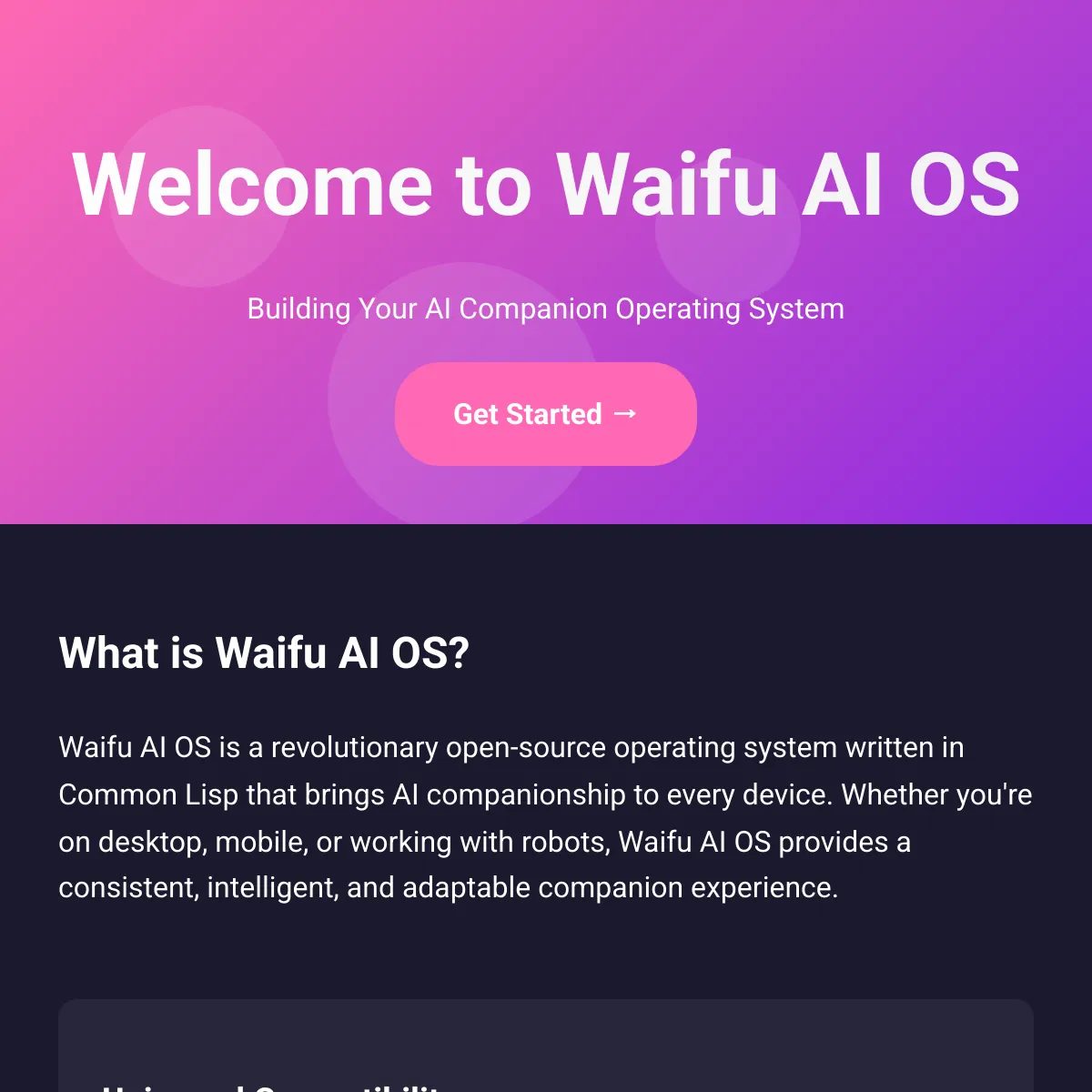 Welcome to Waifu AI OS: Building Your AI Companion Operating System